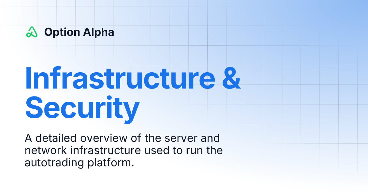 Infrastructure & Security | Option Alpha